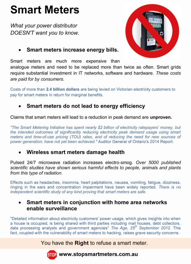 Help spread the word | Stop Smart Meters Australia